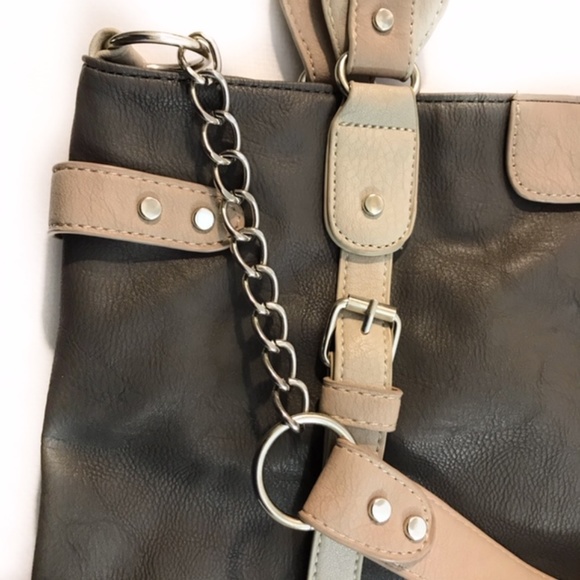 Cesca | Bags | Cesca Tan And Brown Shoulder Bag | Poshmark